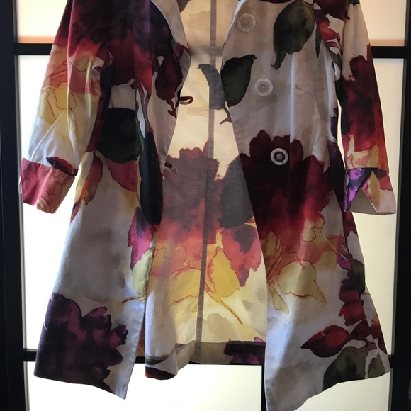 Treadle | Jackets & Coats | Floral Trench | Poshmark